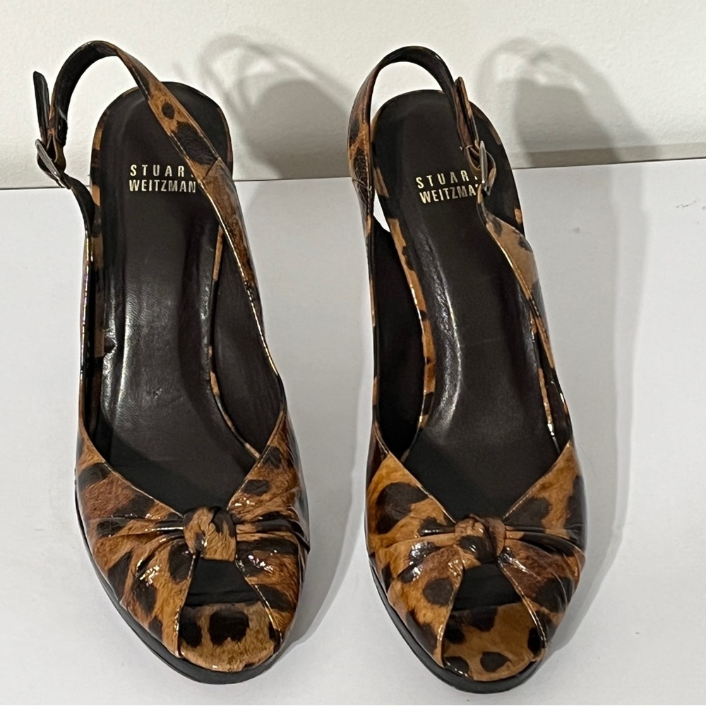 Stuart Weitzman Animal Print Twisted Front Platform S… - Gem